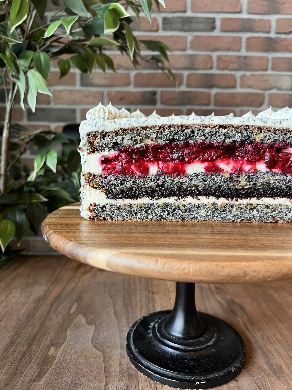 Poppyseed Sour Cherry Cake • Malina Bakery Ukrainian Food & Cakes